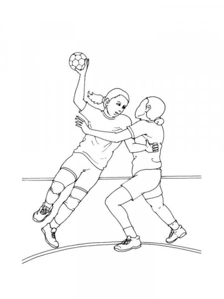 Handball coloring pages