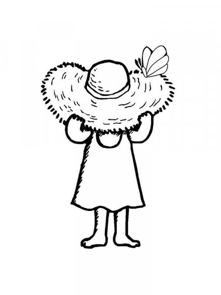Hat coloring pages