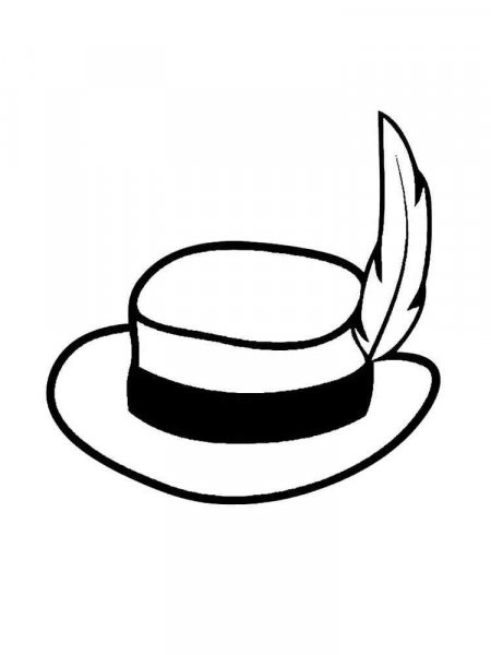 Hat coloring pages
