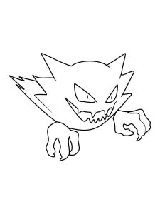 Haunter Pokemon coloring pages - Free Printable