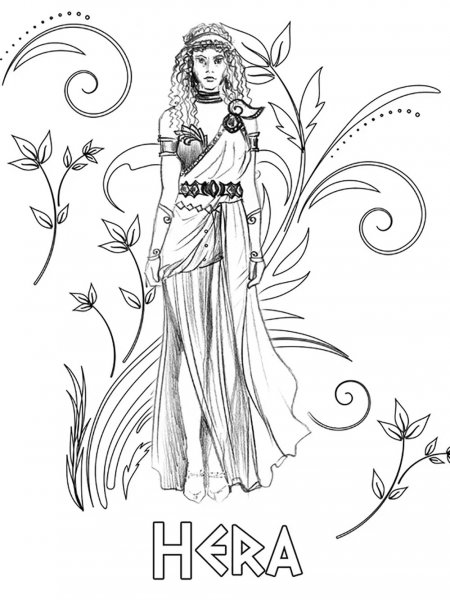 Hera coloring pages