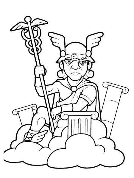 Hermes coloring pages
