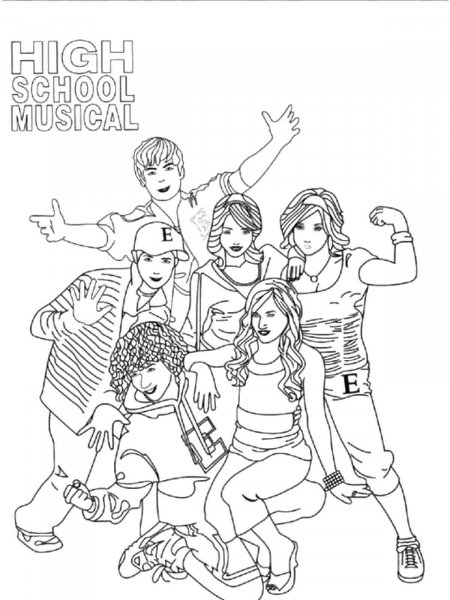 High School Musical coloring pages