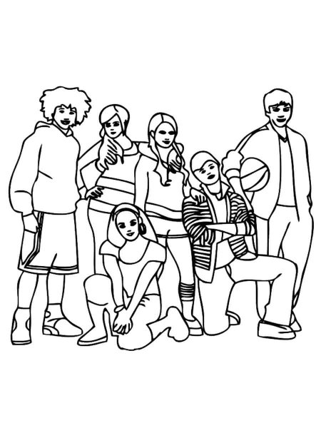 High School Musical coloring pages