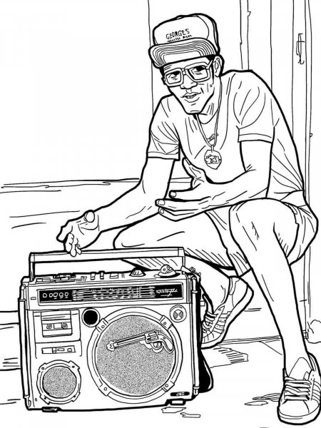 Hip-Hop & Rap coloring pages