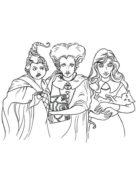 Hocus Pocus coloring pages - Free Printable