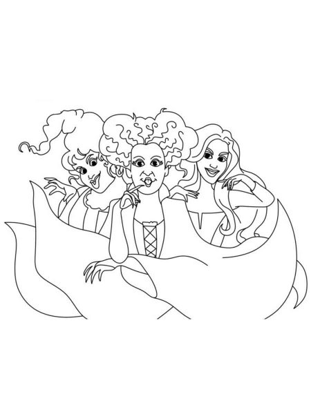 Hocus Pocus coloring pages - Free Printable