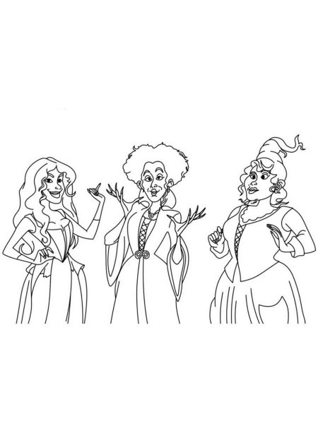 Hocus Pocus coloring pages - Free Printable