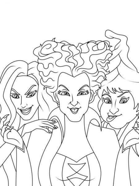 Hocus Pocus coloring pages - Free Printable