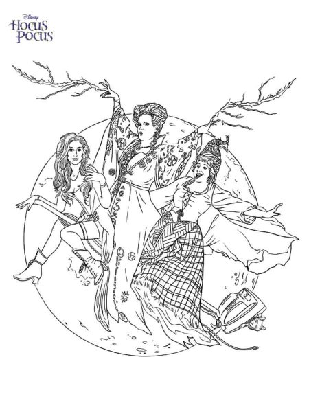 Hocus Pocus coloring pages - Free Printable