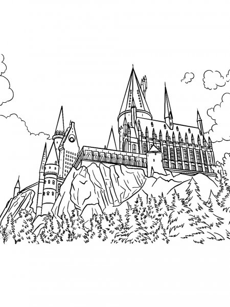 Hogwarts coloring pages