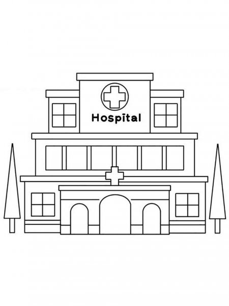 Hospital coloring pages