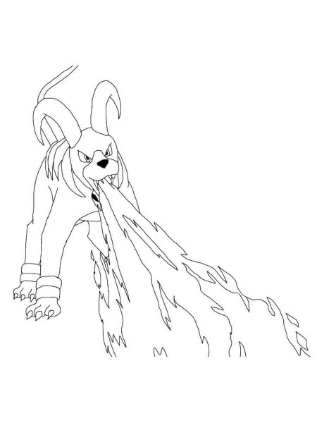 Houndoom Pokemon coloring pages - Free Printable
