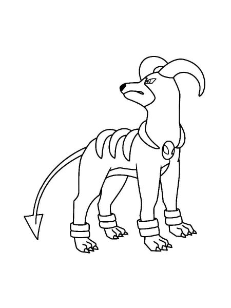 Houndoom Pokemon coloring pages - Free Printable