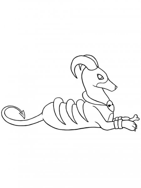 Houndoom Pokemon coloring pages - Free Printable