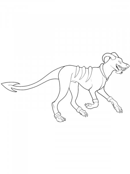 Houndoom Pokemon coloring pages - Free Printable