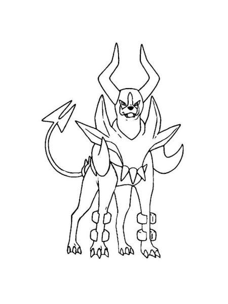 Houndoom Pokemon coloring pages - Free Printable