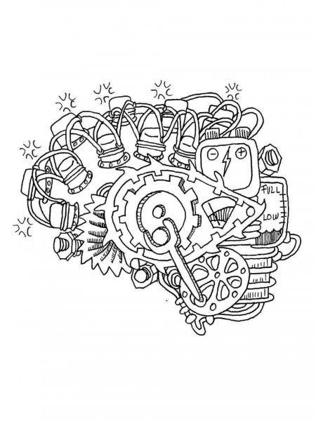 Human Brain coloring pages