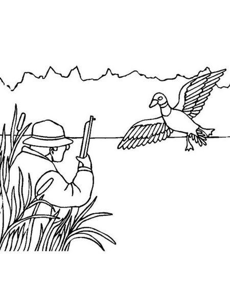 Hunting coloring pages