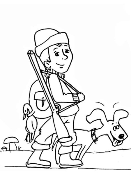 Hunting coloring pages