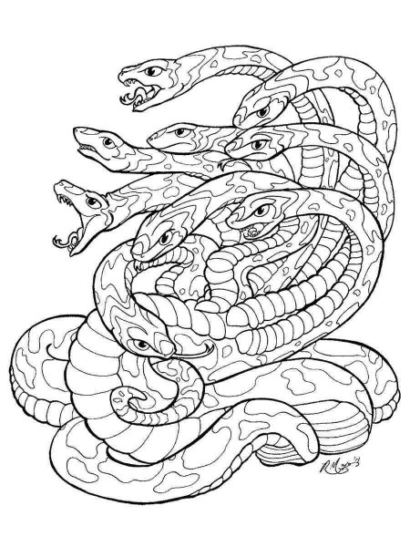 Hydra coloring pages