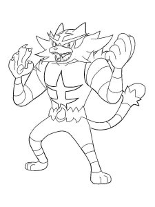 Incineroar Pokemon coloring pages - Free Printable