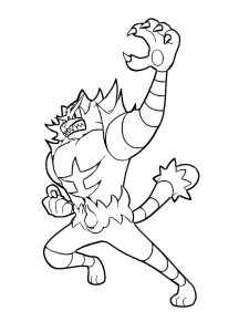 Incineroar Pokemon coloring pages - Free Printable