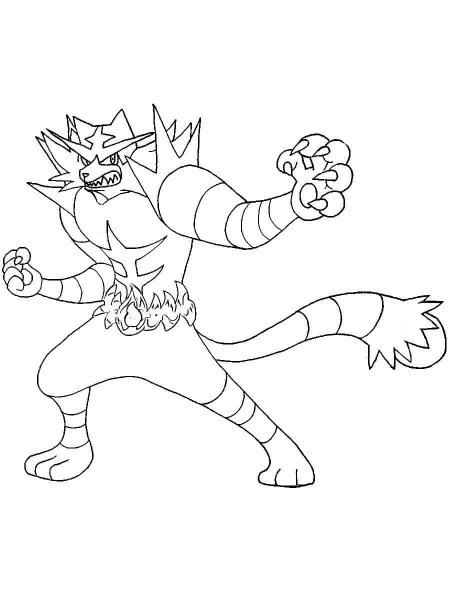 Incineroar Pokemon coloring pages - Free Printable