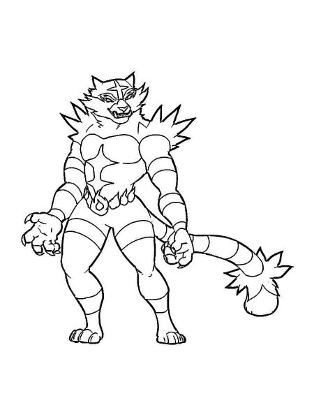 Incineroar Pokemon coloring pages - Free Printable
