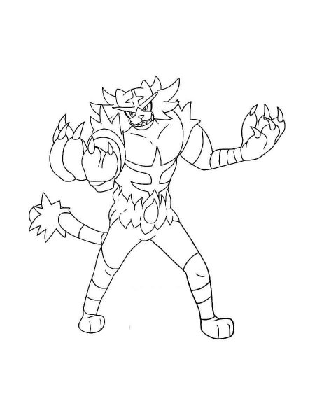 Incineroar Pokemon coloring pages - Free Printable