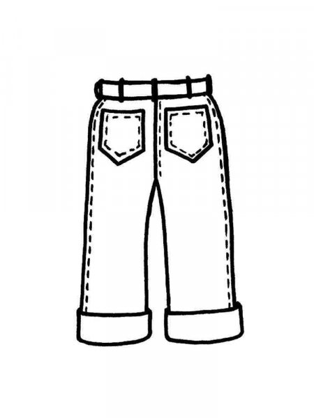 Jeans coloring pages