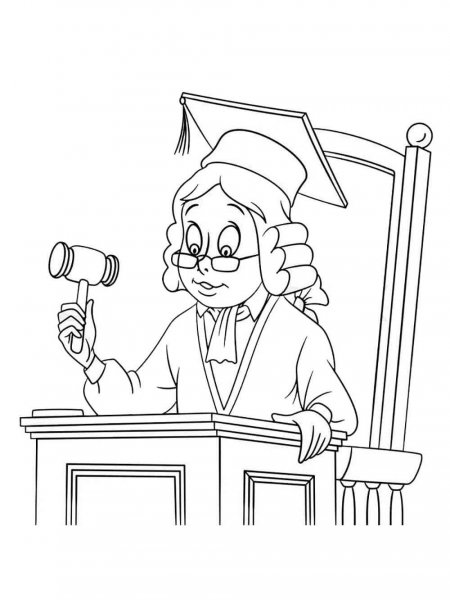 Judge coloring pages