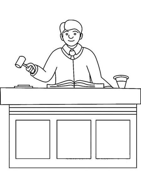 Judge coloring pages