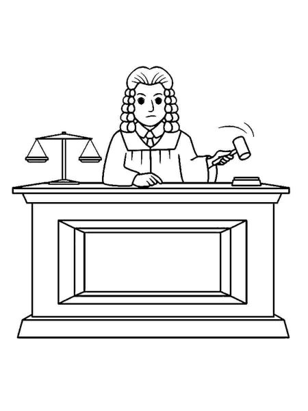 Judge coloring pages