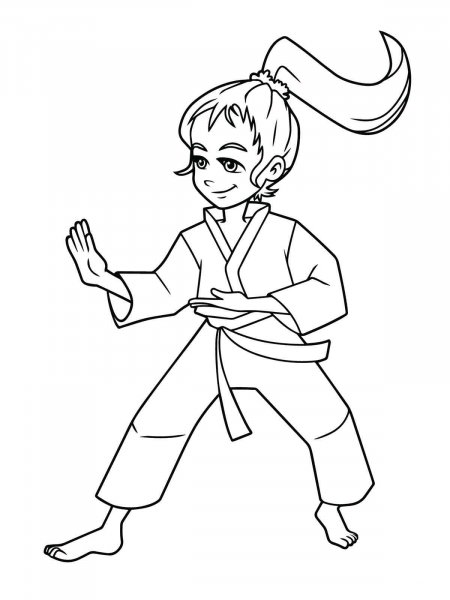 Karate coloring pages