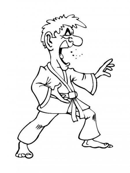 Karate coloring pages