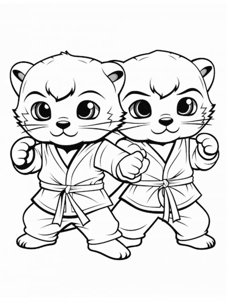 Karate coloring pages