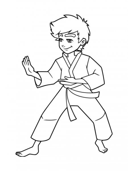 Karate coloring pages