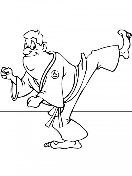 Karate coloring pages