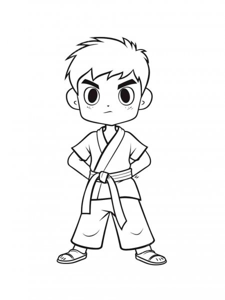 Karate coloring pages