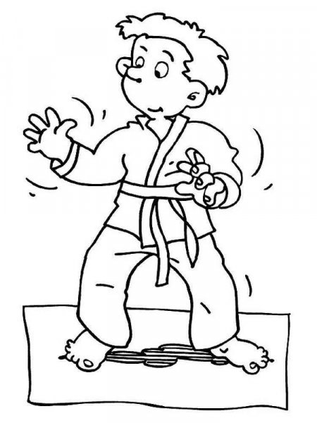 Karate coloring pages