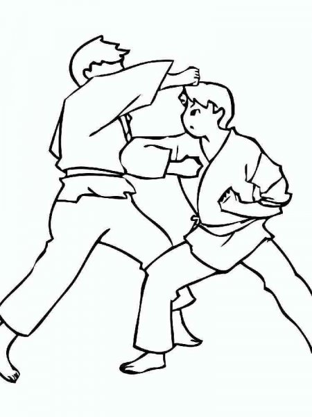 Karate coloring pages