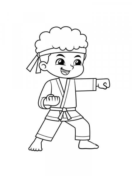 Karate coloring pages