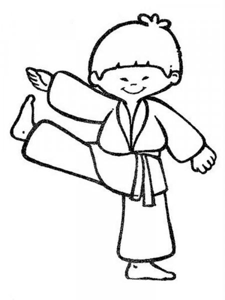 Karate coloring pages