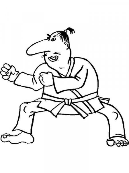 Karate coloring pages