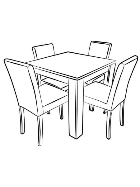 Kitchen Table coloring pages
