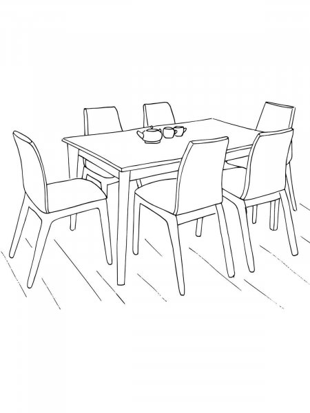Kitchen Table coloring pages