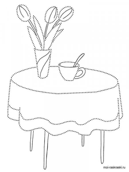 Kitchen Table coloring pages