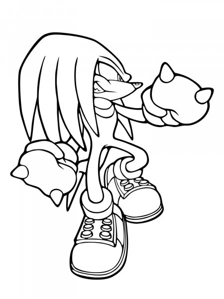 Knuckles coloring pages