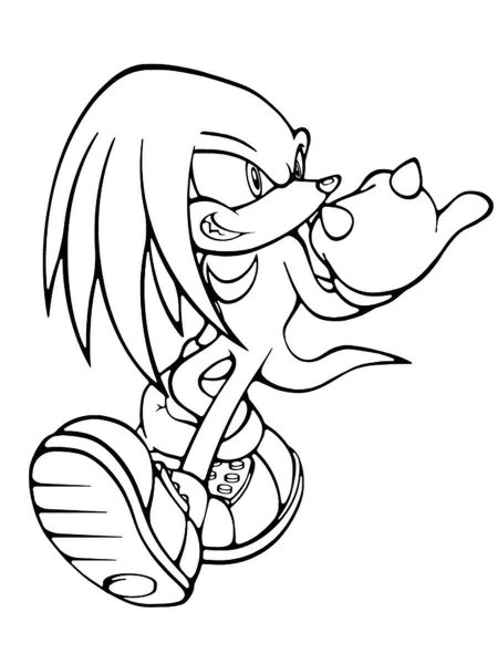 Knuckles coloring pages